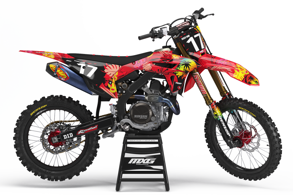 Tropical Red Graphic Kit for Honda's – MX Graphics