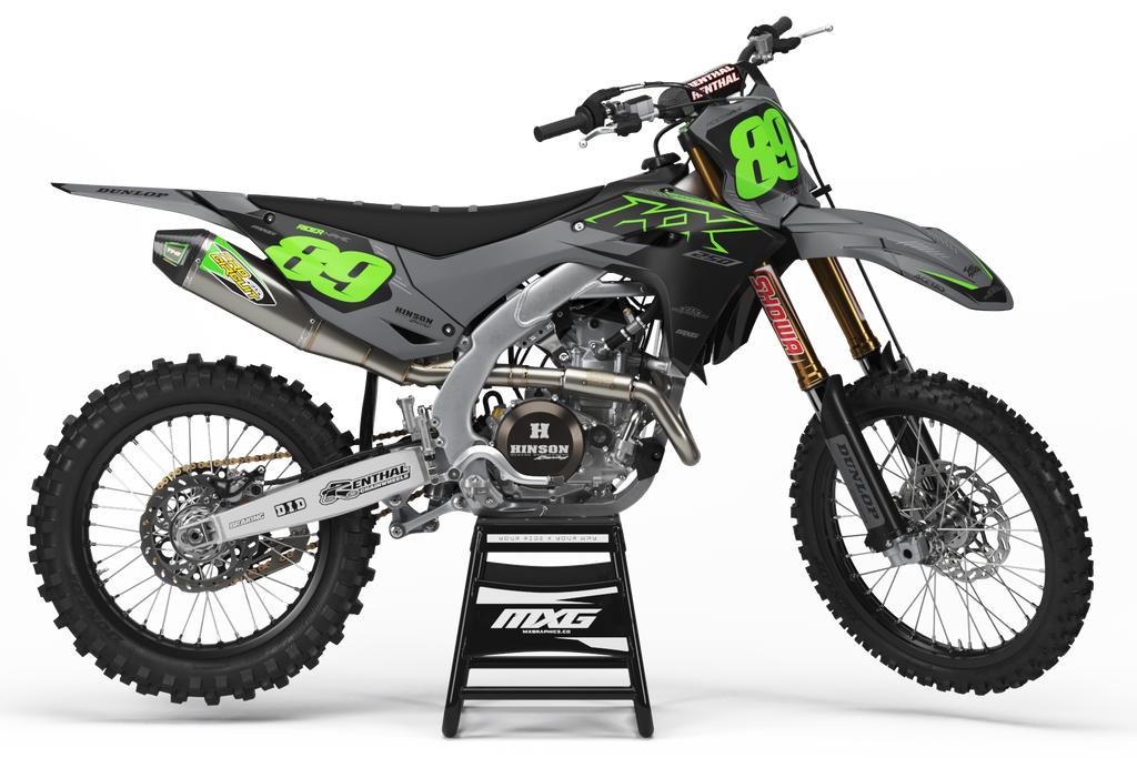 Kawasaki Works Grey Graphic Kit – MX Graphics