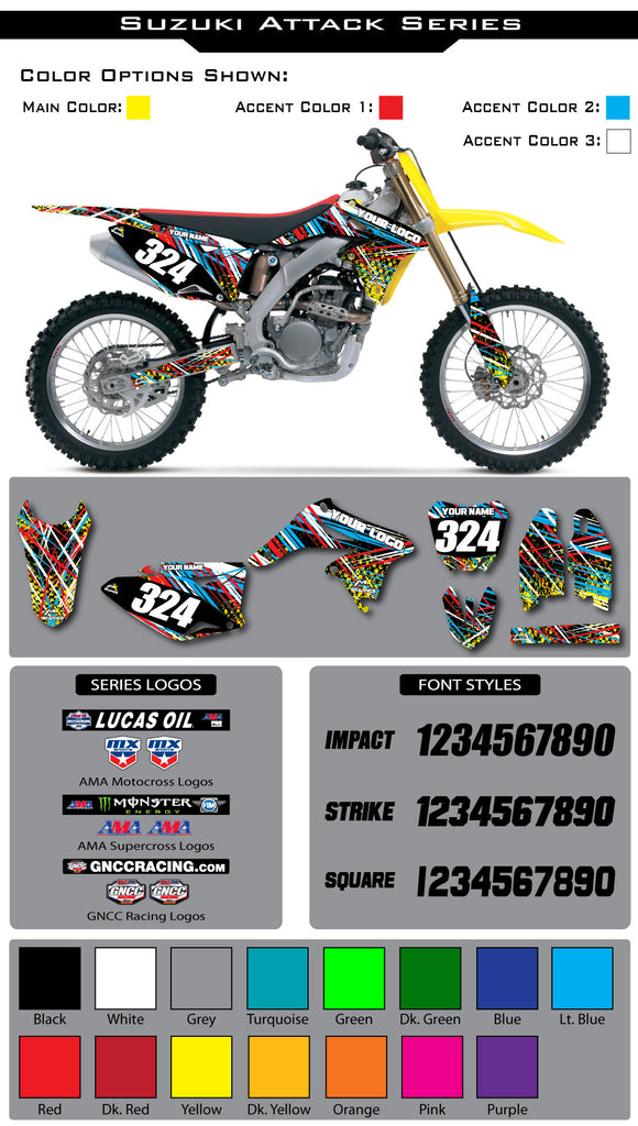 Suzuki Attack Graphic Kit – MX Graphics