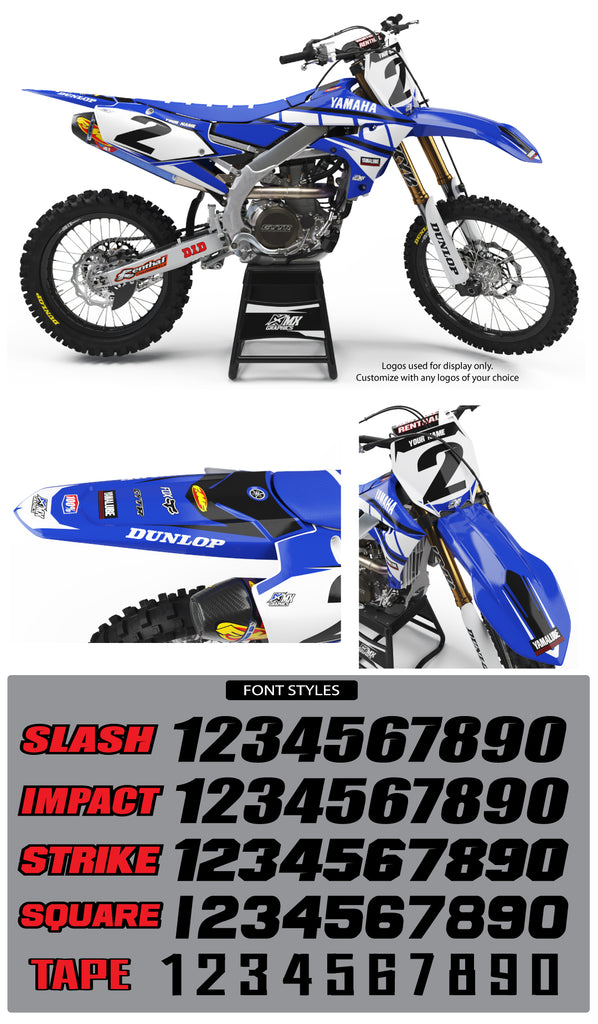 Yamaha Retro Graphic Kit Blue – MX Graphics